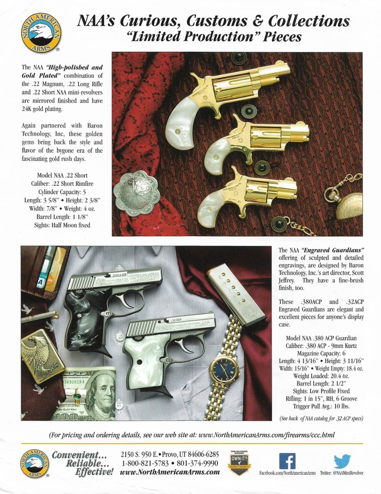 North American Arms NAA Limited Edition Collection Collectible Flyer ...