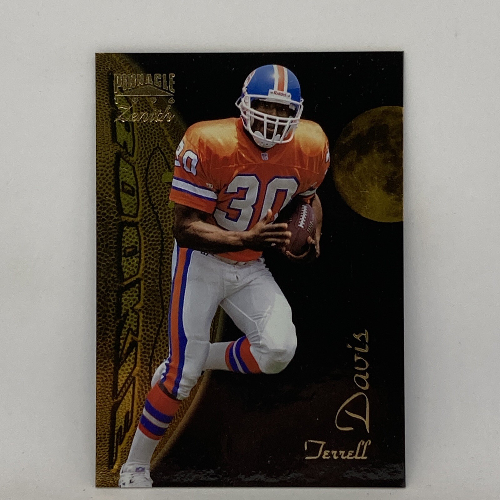 Terrell Davis Rookie Zenith Insert 1996 Pinnacle Zenith Football Card # ...