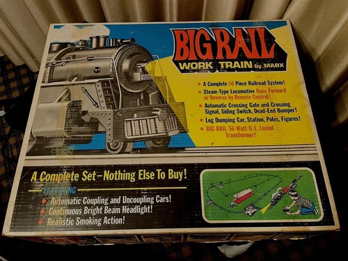 Marx Big Rail Work Train Set Original Box O Gauge Complete - Untested ...