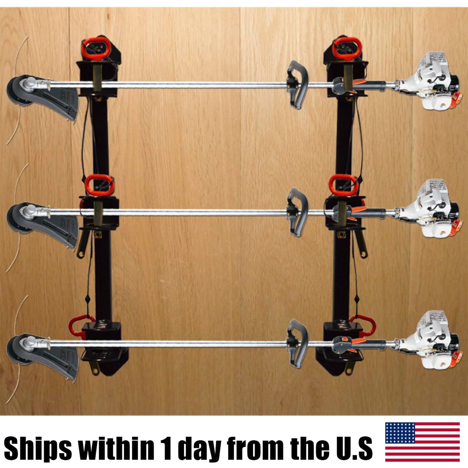 3 Place Weedeater Trimmer Trailer Rack Enclosed Trailers Lockable Vinyl ...