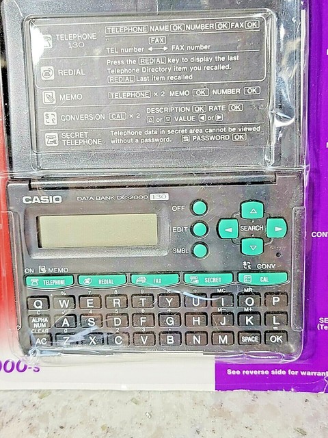 Casio Data Bank Dc-2000 Holds 130 Telephone & Fax Directory for sale ...