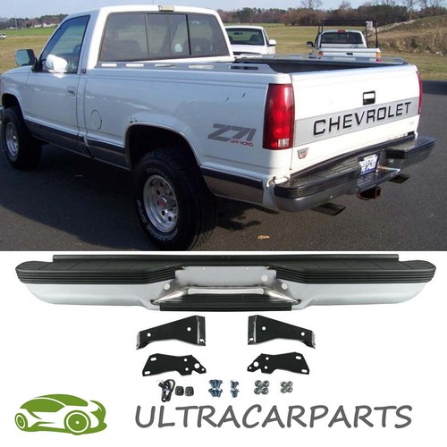Chrome Rear Bumper Assembly For 1988-00 Chevy Silverado GMC Sierra C/K ...
