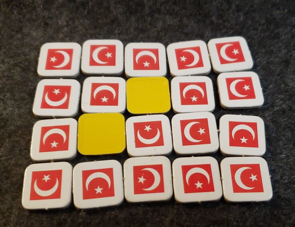 Diplomacy Board Game TURKEY 24 Flag Marker Tiles & 1 MTG card (C3B3) | eBay