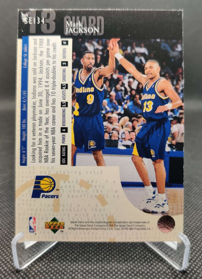 1994-95 Upper Deck Special Edition #SE134 Mark Jackson Indiana Pacers ...