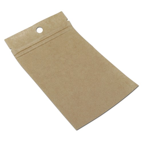 Resealable for Zip Kraft Paper Lock Bags Brown Plastic Retail Food Pack ...