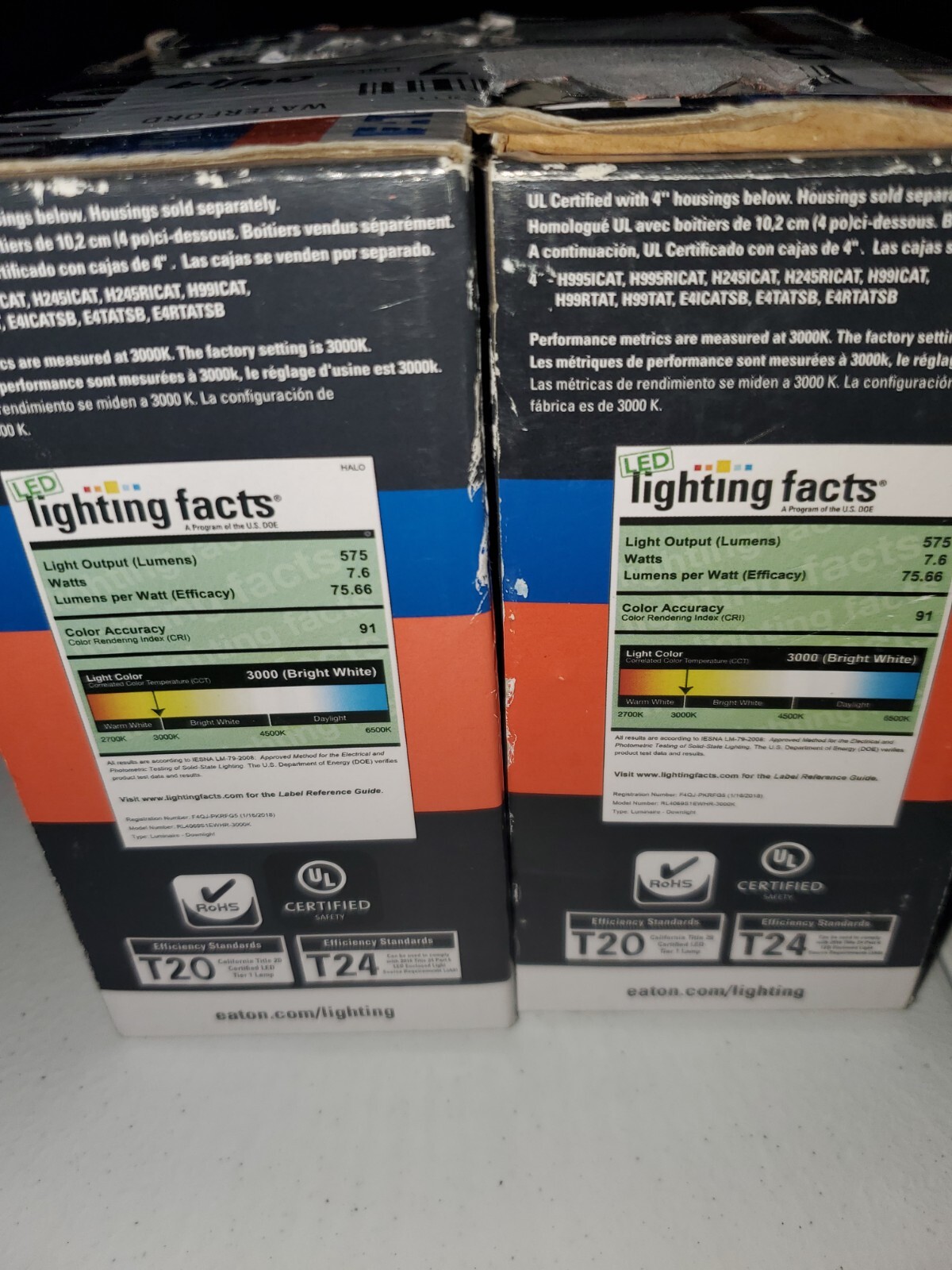 2-Pack Halo 4 Inch Soft White Selectable 5 CCT 2700K-5000K LED Recessed ...