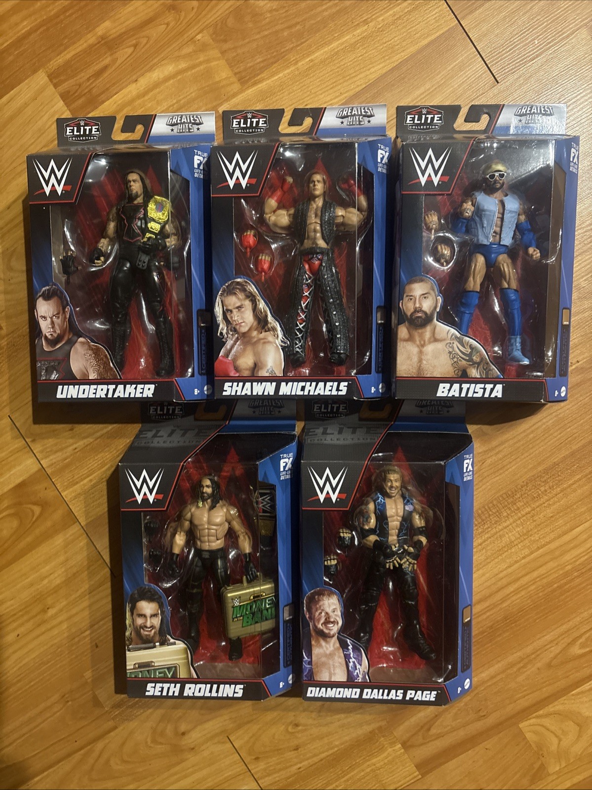 Wwe Elite Greatest Hits Wave Lot Of 5 Undertaker Michaels Batista ...