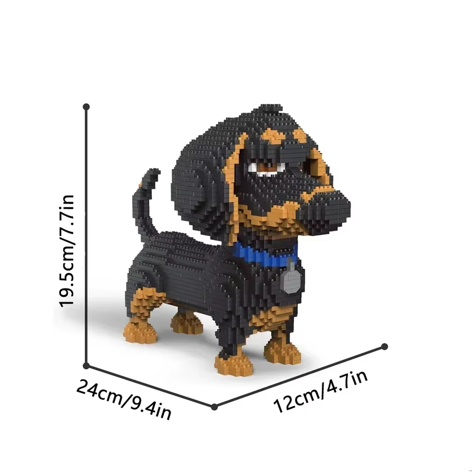 Yorkshire Terrier Dogs Model Micro Mini Building Blocks: Educational ...