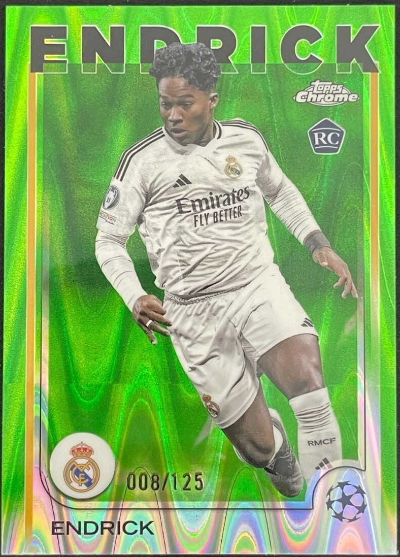 2024-25 Topps Chrome Uefa Club Competitions - Endrick #100 Neon Green ...