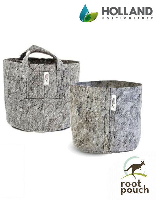 Root Pouch Hydroponic Reusable Fabric Rhizo Pot GREY 3.8L 8L 12L 16L ...