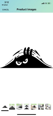 Bumper Sticker Peaking Monster | eBay