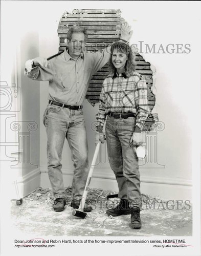 1999 Press Photo Dean Johnson and Robin Hartl, Hosts of "Hometime" TV ...