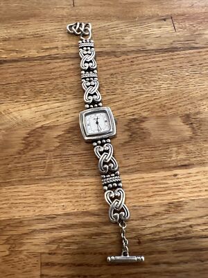 Brighton Santa Rosa Sterling Silver Plated Watch With Decorative Band ...