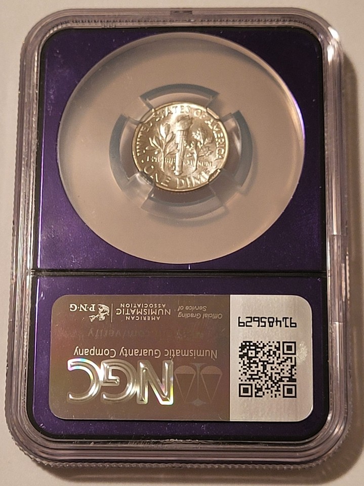 1947 S Roosevelt Dime MS65 FT NGC Purple Bee Label | eBay