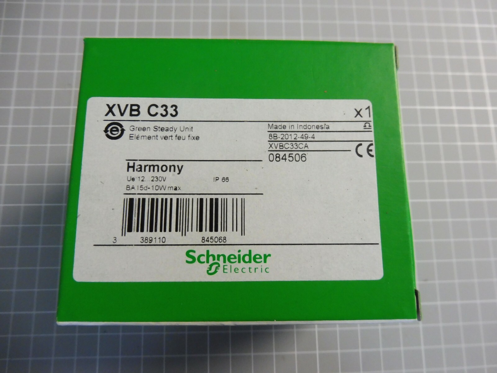 1 x Schneider electric Harmony Dauerleuchte, grün; XVB C33; 084506 ...