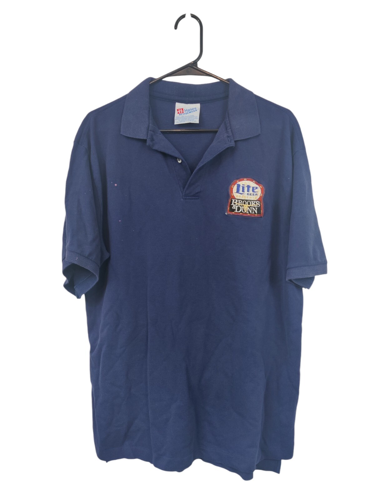 Vintage Brooks & Dunn Blue Miller Lite Polo Shirt Men… - Gem