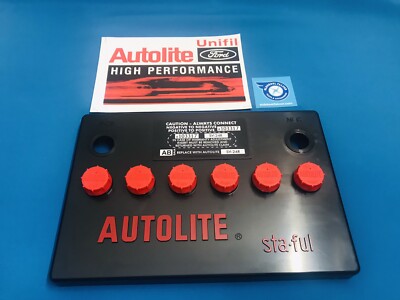XY GT FORD AUTOLITE BATTERY TOP COVER & DECAL XR XT XW XA GT FALCON 351 ...