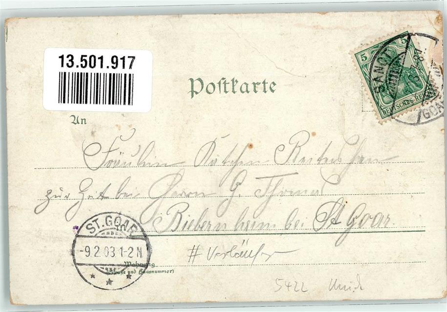 13501917 - 5422 St. Goarshausen Vorlaeufer Ruine Katz Burg Reichenberg ...