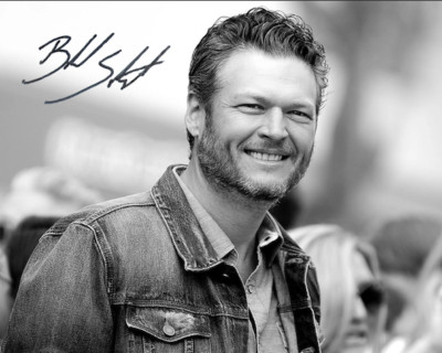 BLAKE SHELTON SIGNED AUTOGRAPHED REPRINT 8X10 COLOR PHOTO POSTER ...