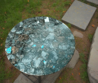 Labradorite Stone Coffee Table Top, Gemstone Center Outdoor TAble Decor ...