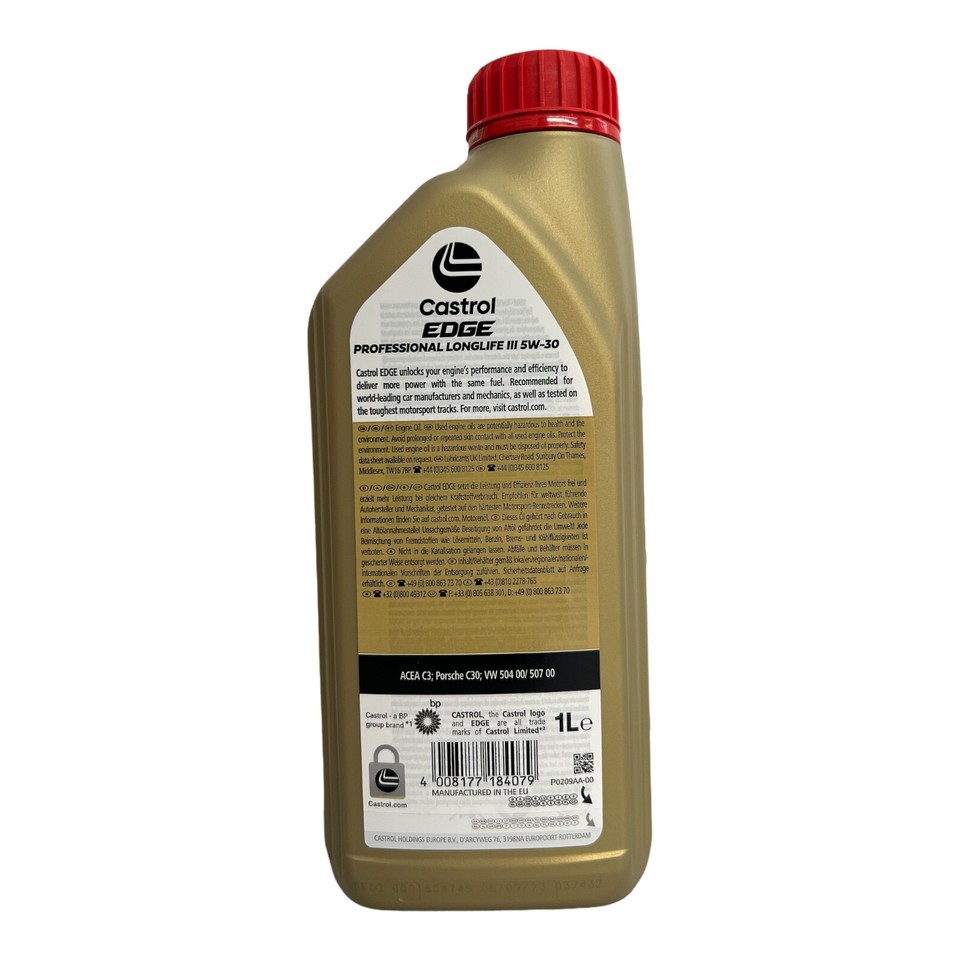 1 Liter Castrol EDGE Professional ( SLX ) 5W30 Motoröl VW 504 00 / 507 ...