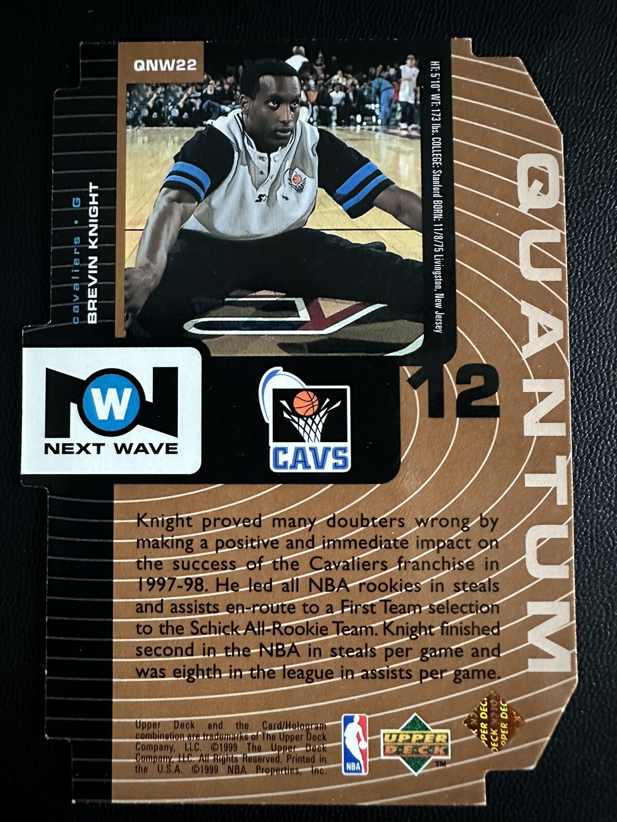 1998-99 Upper Deck - Next Wave Brevin Knight #QNW22 Bronze Quantum Die ...