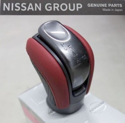 NISMO GT-R GTR R35 SHIFTER SHIFT LEVER KNOB RED BLACK LEATHER OEM S | eBay