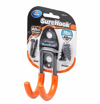 Zenith Sure Hook GARAGE U HOOK Tool Holder Strong-SMALL 15/40kg or ...