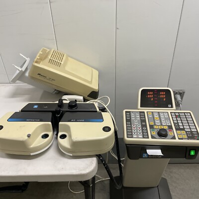 Nidek RT-1200S With Nidek RT-1200 Refractor Phoropter W/Base W/ Control ...