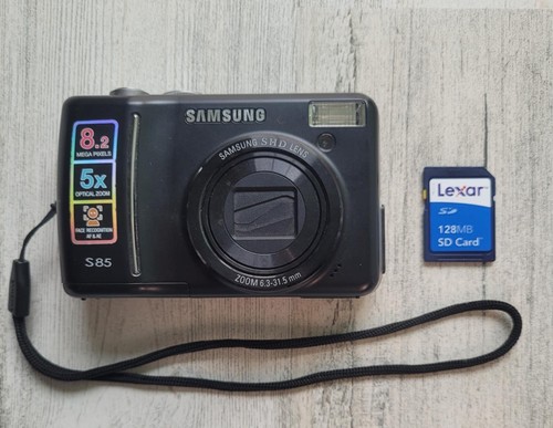 Samsung S85 8.2MP Digital Camera Black- Tested & Works w/ SD card | eBay