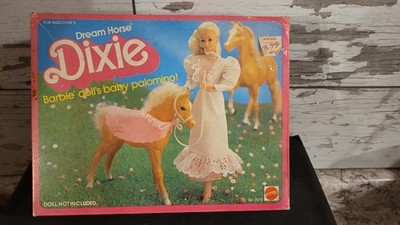 Vintage 1983 Barbie Doll Dixie Dream Baby Palomino Horse #7073 - New in ...
