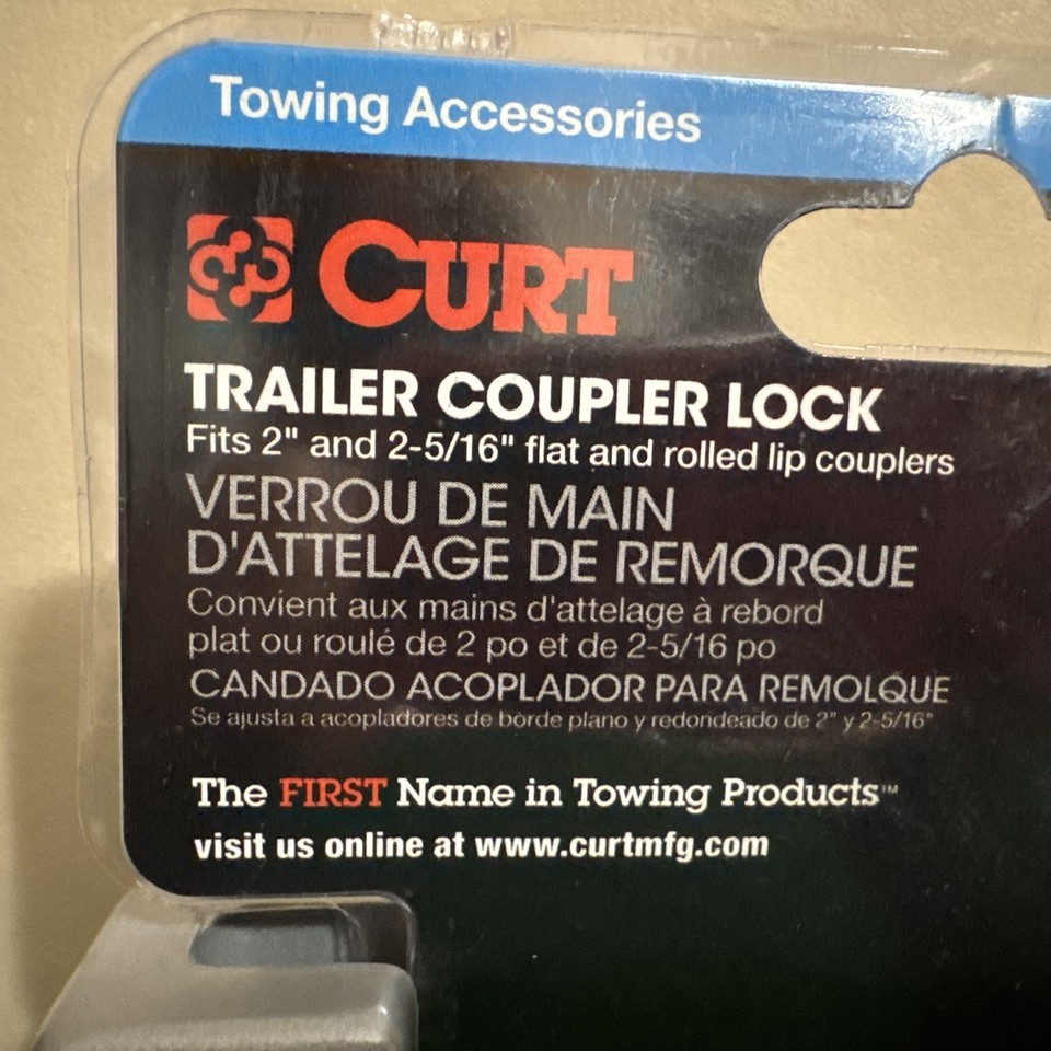 Curt 23081 Powder-coated Aluminum Trailer Tongue Lock, 2-5/16-Inch ...