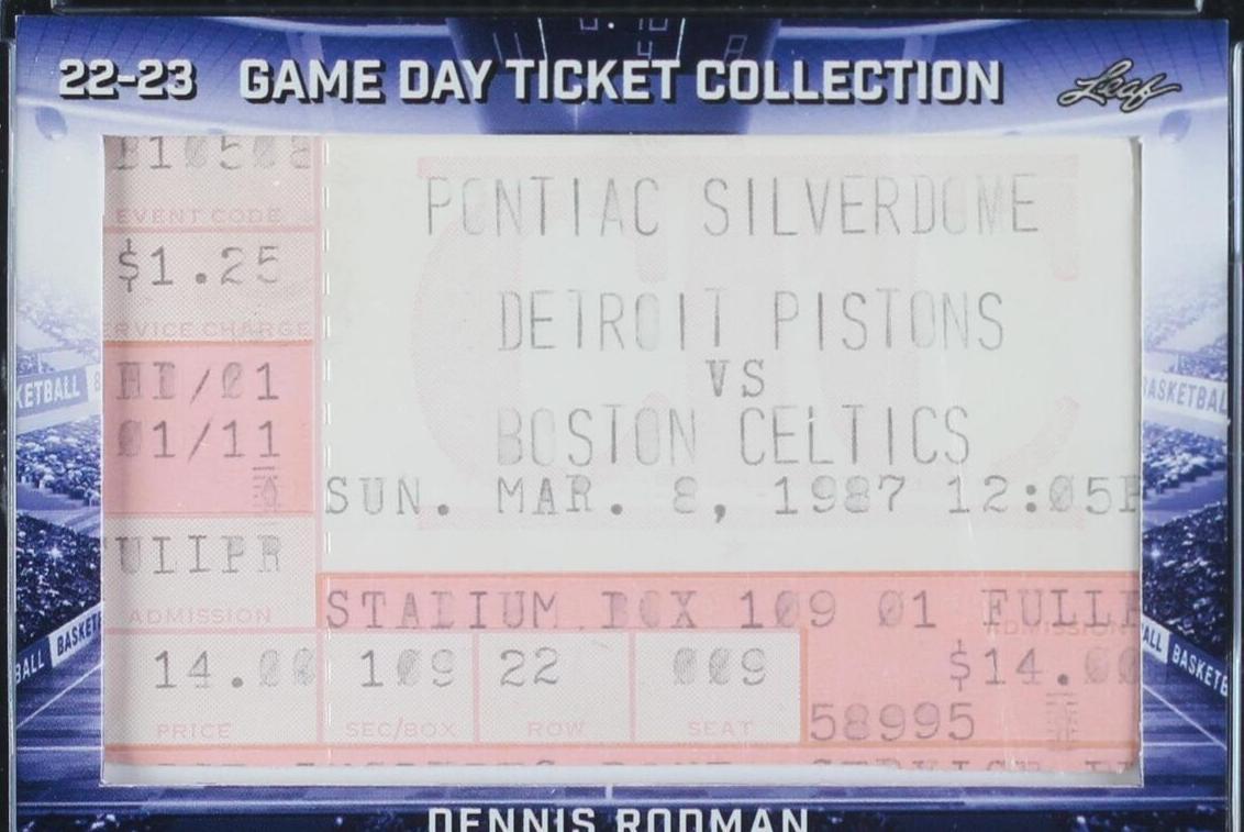 2022-23 Leaf Game Day Ticket Collection - Dennis Rodman #TC-71 (MEM ...