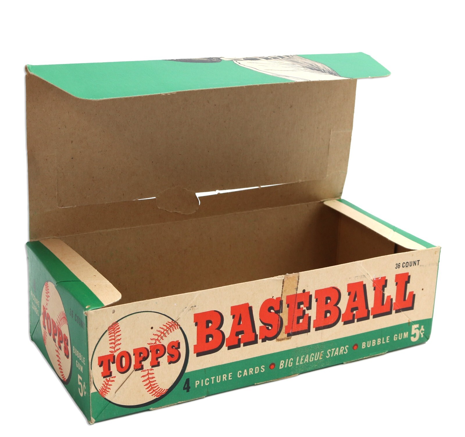 1954 Topps Canada Ted Williams Baseball Card Display Box 5 Cents TOUGH ...