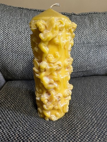 Vintage - 12" German Handmade Hand Carved Wax Candle UNUSED | eBay