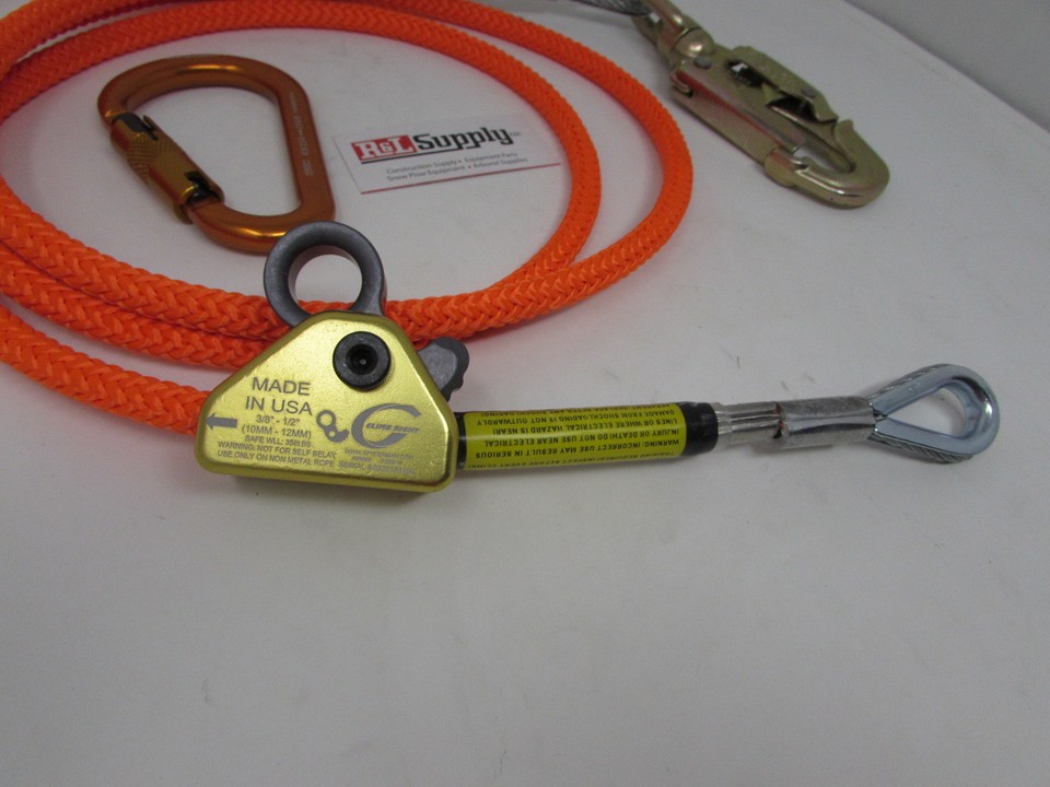 CLIMB RIGHT ARBORIST CLIMBING 10FT X 1/2" STEEL CORE FLIPLINE kit ...