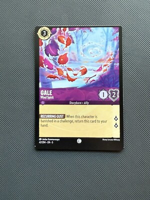 🎉Miscut - Gale - Shows 2x Cards On Back Disney Lorcana Misprint Error ...
