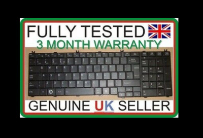 WORKING Toshiba Satellite C660-16w Laptop UK English Keyboard Black ...