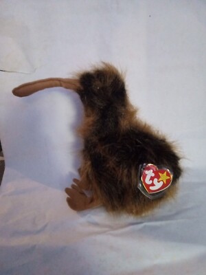 TY Beanie Buddy "Beak the kiwi" 1998 Beanbag Plush Stuffed Animal Made ...