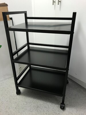 Black Drink Trolley Cart Metal Home Kitchen Bar Serving Storage Unit ...
