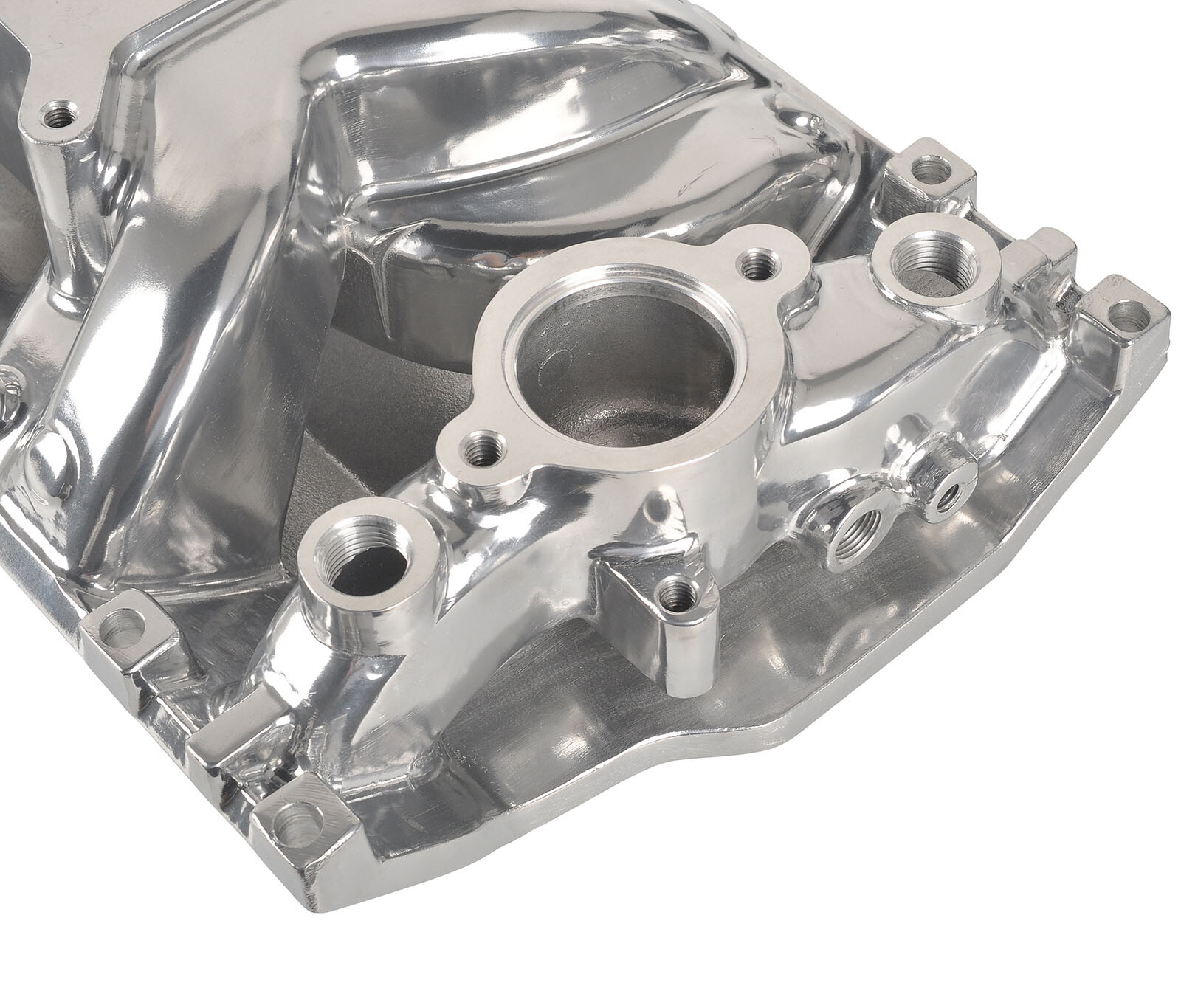 Polished Aluminum Air Gap Intake Manifold For Small Block Chevy Vortec ...