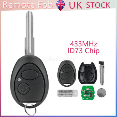 2 Button 433Mhz Remote Car Key Fob For Land Rover Discovery 2 TD4 TD5 ...