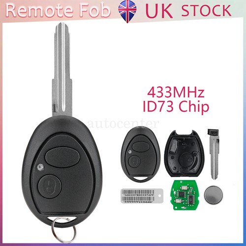 2 Button 433Mhz Remote Car Key Fob For Land Rover Discovery 2 TD4 TD5 ...