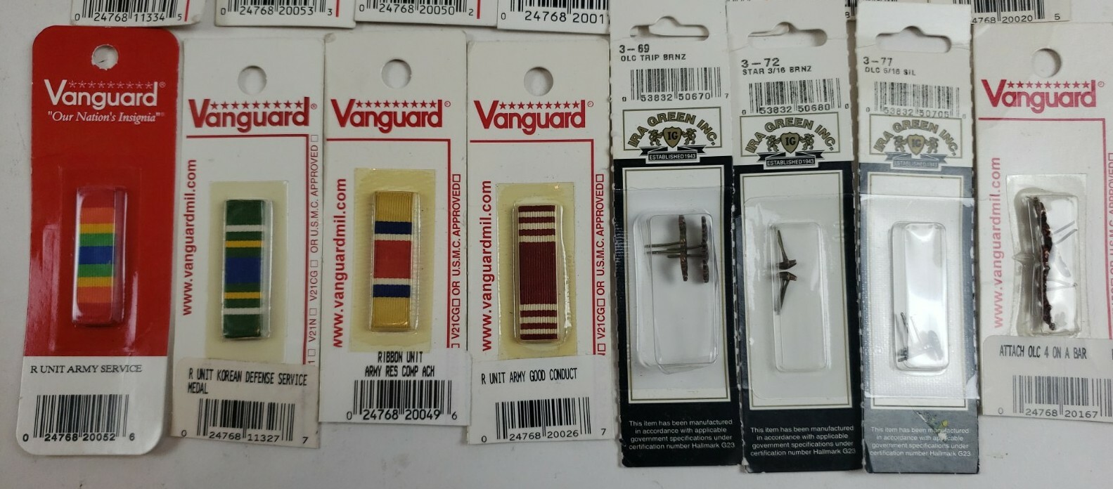 Lot of Vanguard Ribbon Bars and Pins – Most New In Packages | eBay