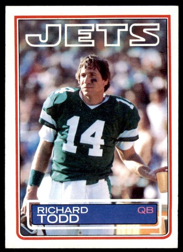 1983 Topps Richard Todd . New York Jets #353 | eBay
