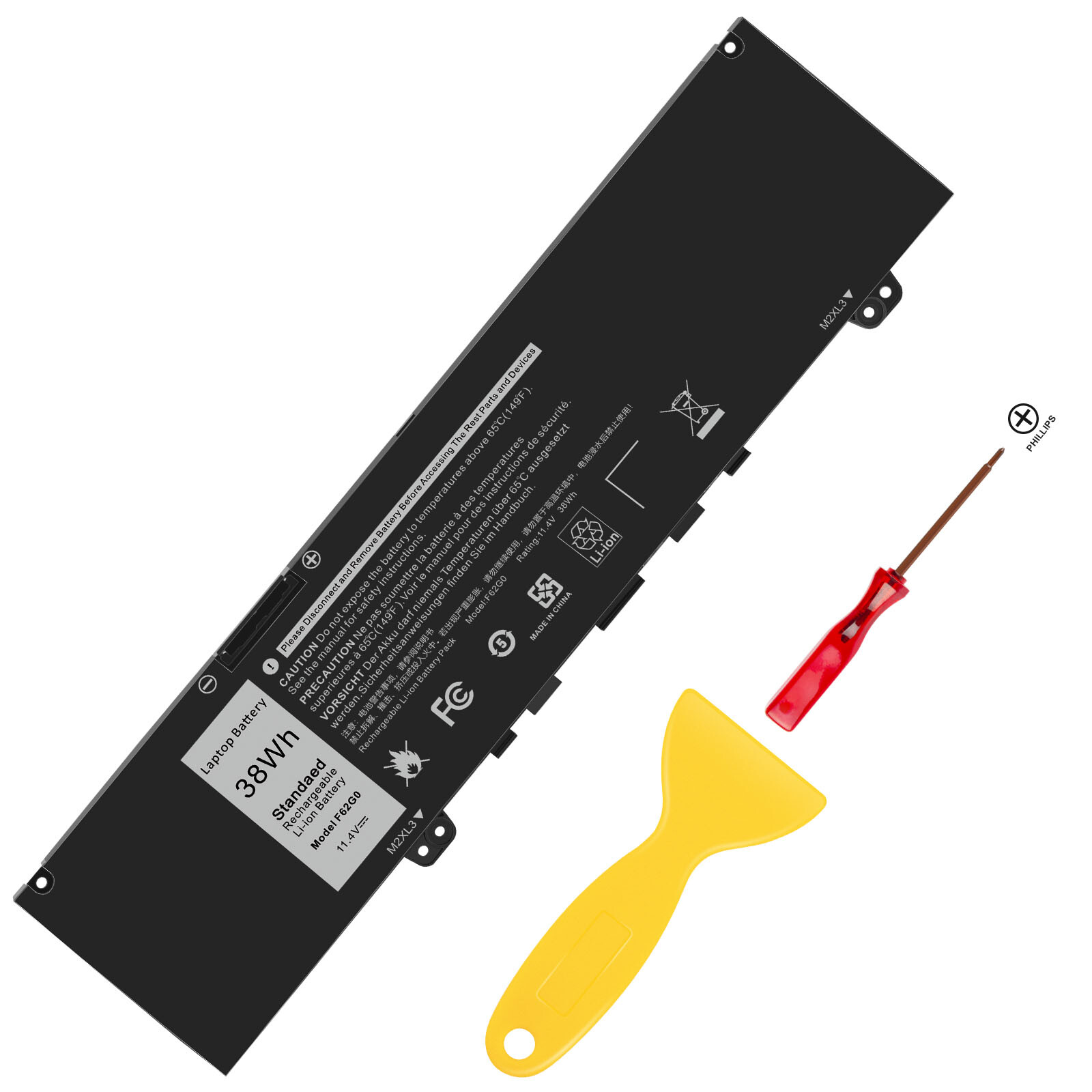 F62G0 Battery for Dell Inspiron 13 7000 7370 7380 7386 5370 7373 RPJC3 ...