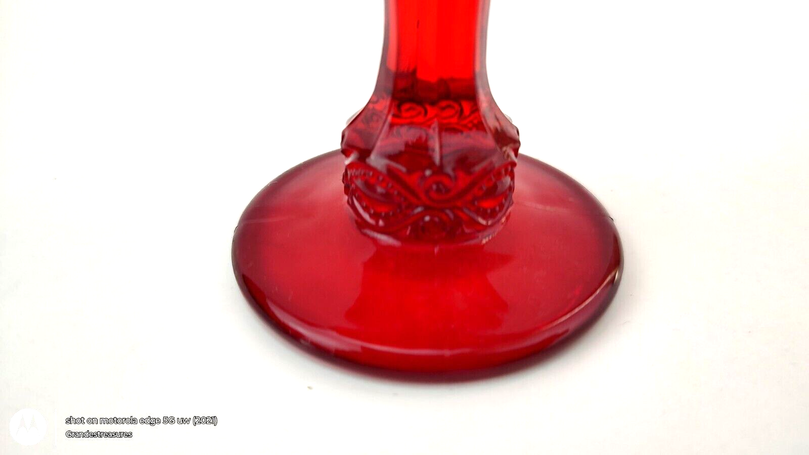 Vtg Mosser Glass Ruby Red Eye Winker 4.5 in. Cordial Glass L.G, Wright ...