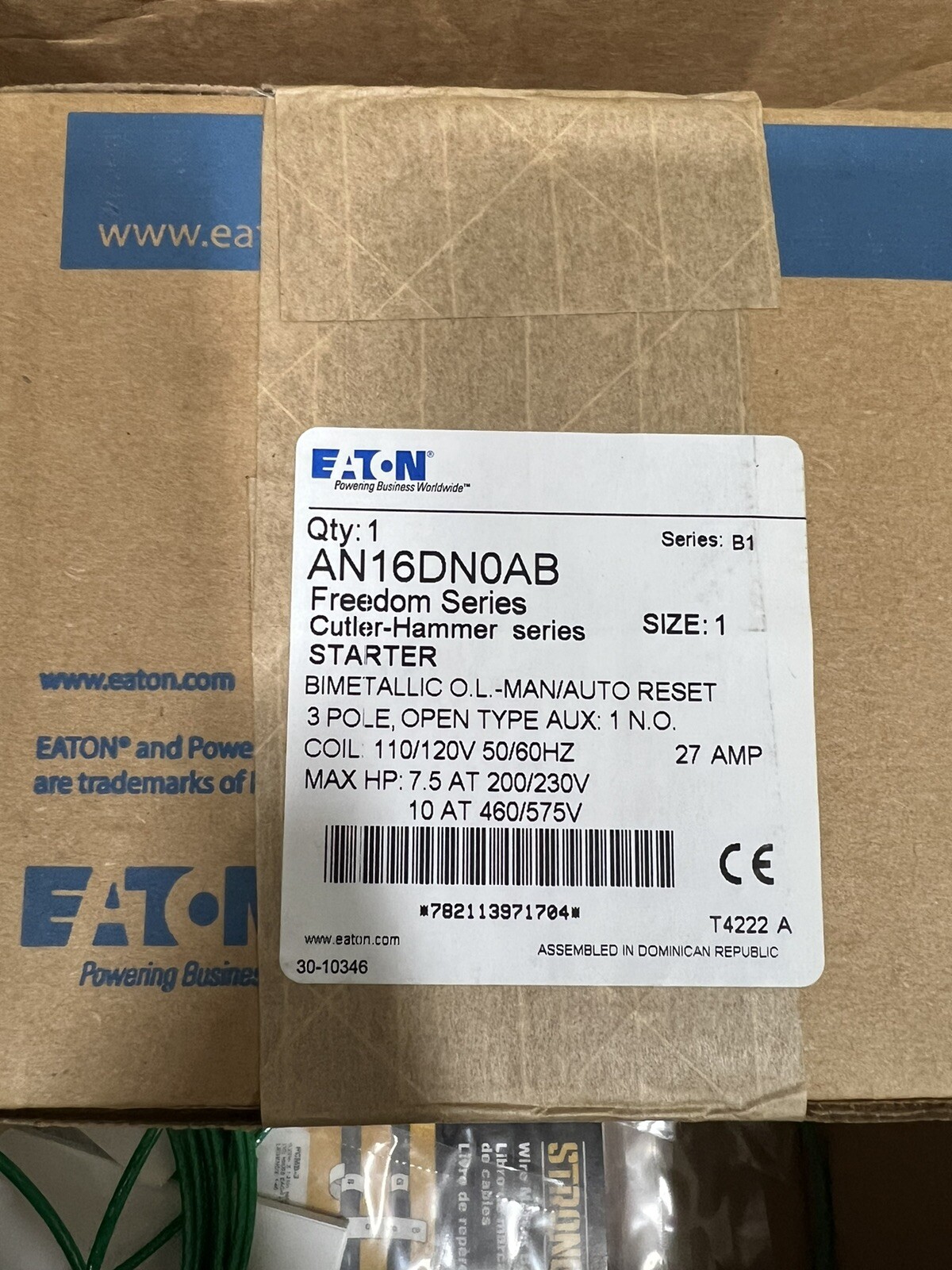 Eaton AN16DNOAB Size 1 Starter New In Box AN16DN0AB | eBay