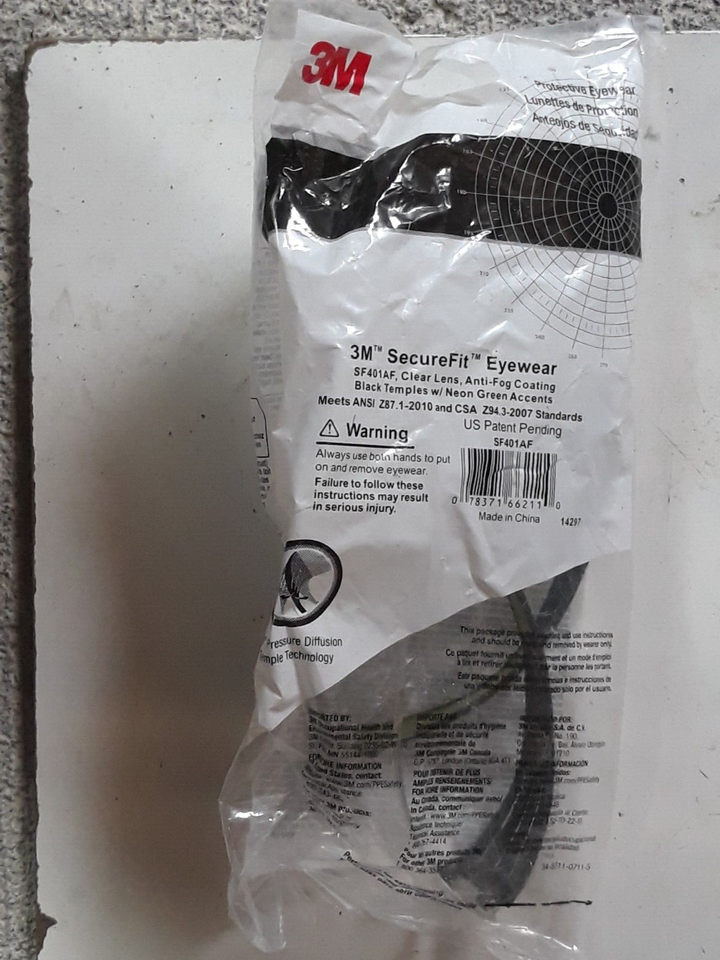 3M sf401af SecureFit 400-Series Protective Eyewear, Anti-fog | eBay