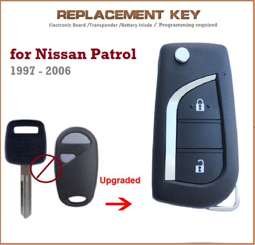 For NISSAN PATROL KEY Y61 TRANSPONDER CAR KEY KEYLESS ENTRY KEY 1997 ...